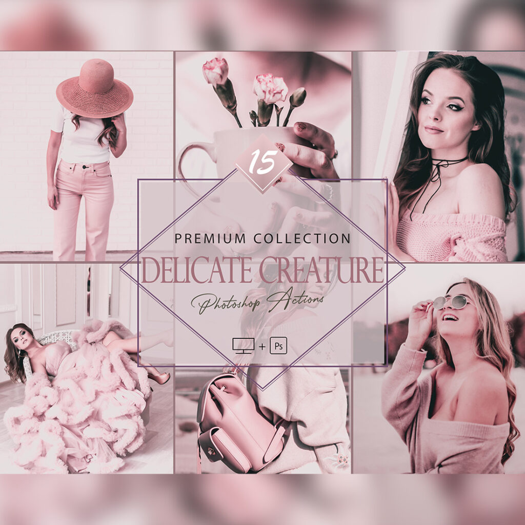 15 Delicate Creature Photoshop Actions, Color Grad ACR Preset, Love ...