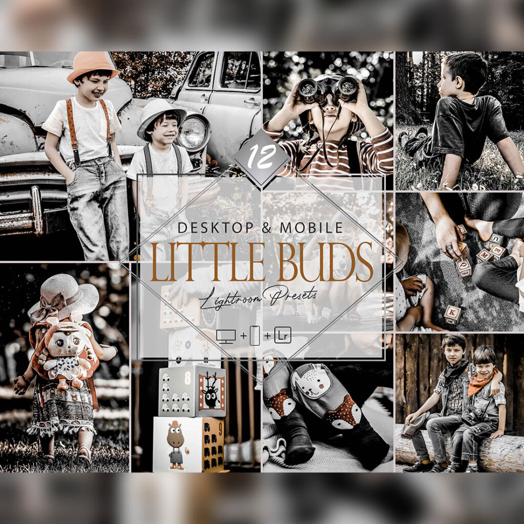 12 Little Buds Lightroom Presets, Moody Kids Preset, HDR Children ...