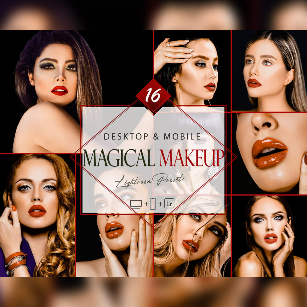 16 Magical Makeup Lightroom Presets, Beauty Mobile Preset, Bright ...