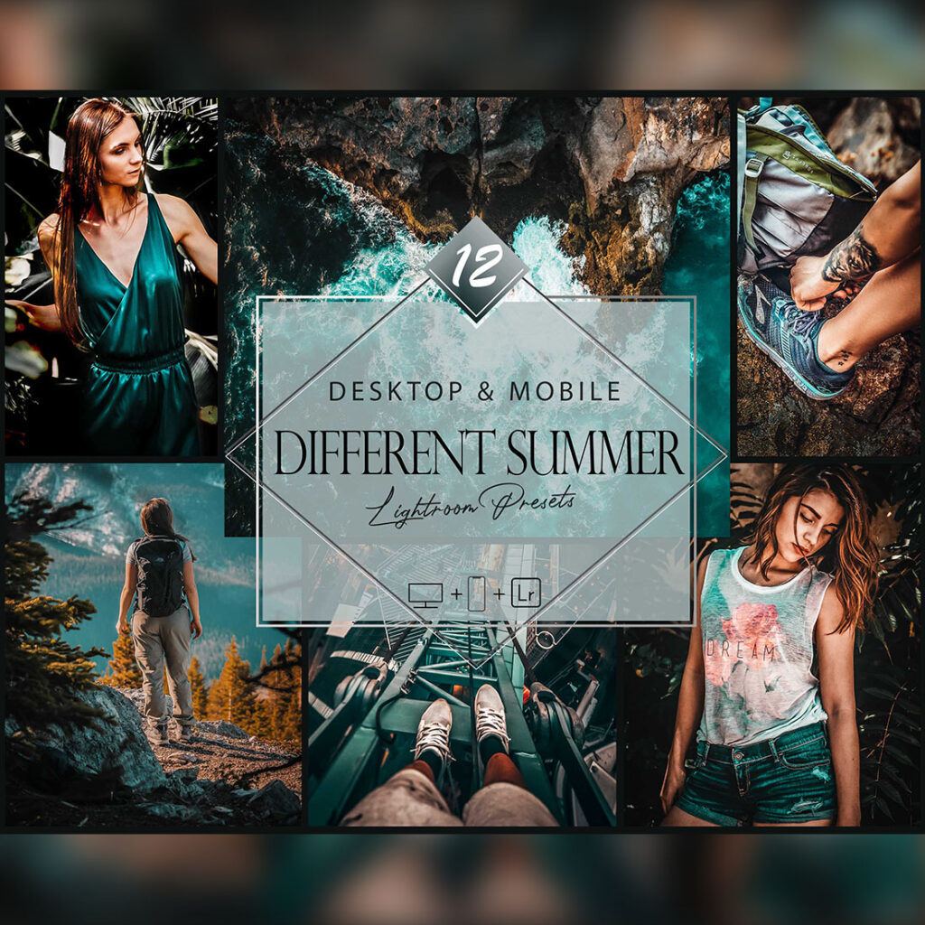 12 Different Summer Lightroom Presets, Moody Preset, Blue Desktop LR ...