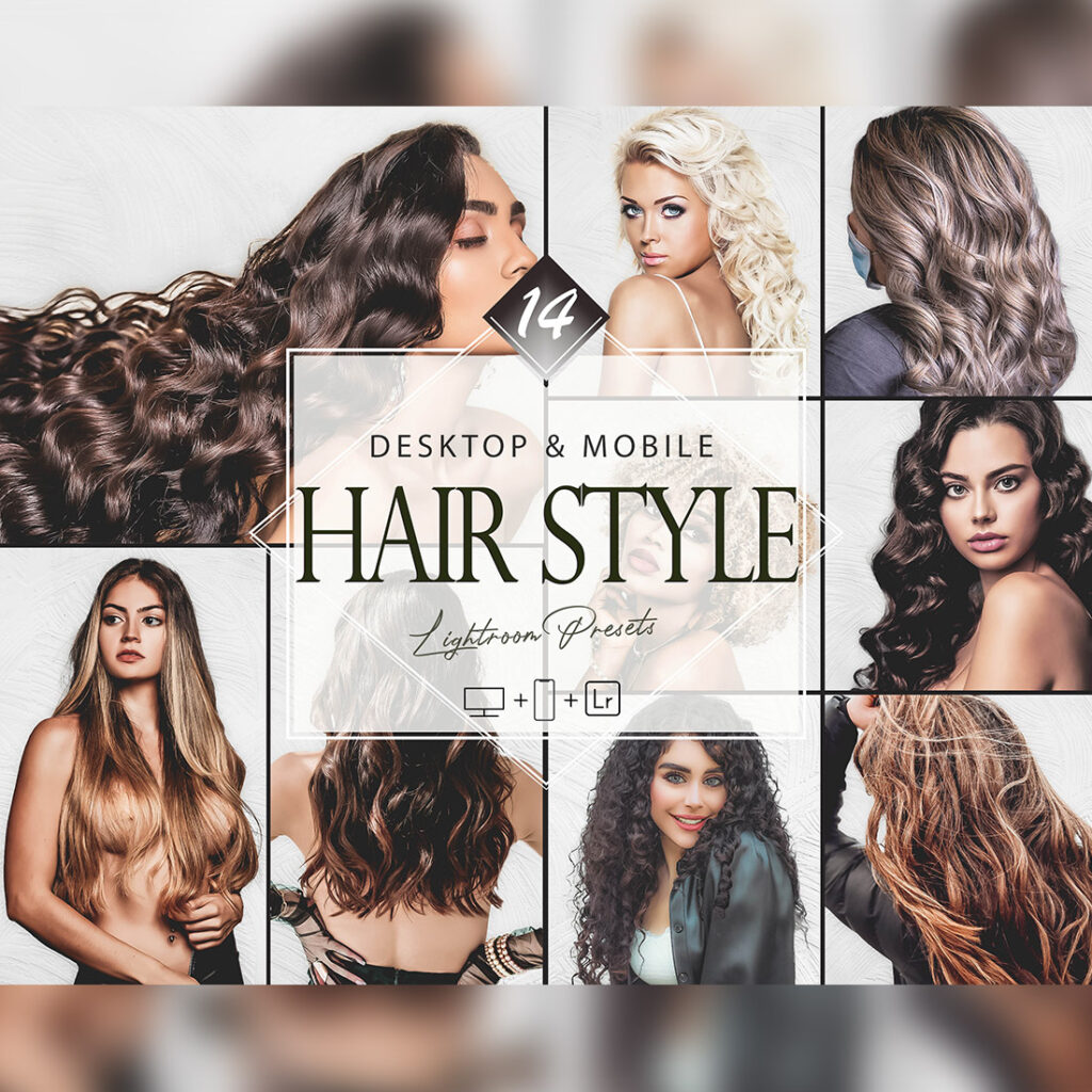 14 Hair Style Lightroom Presets, Beauty Woman Mobile Preset, Bright ...