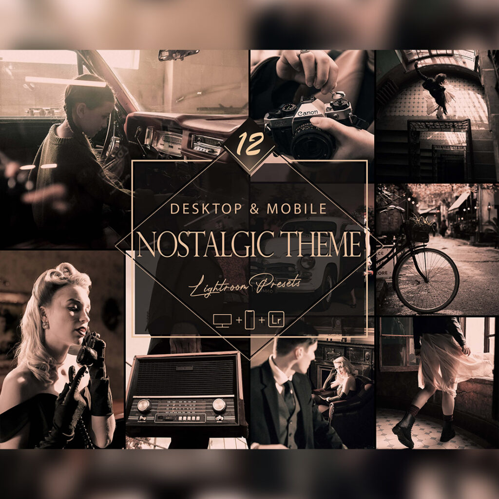 12 Nostalgic Theme Lightroom Presets, Vintage Mobile Preset, Old ...