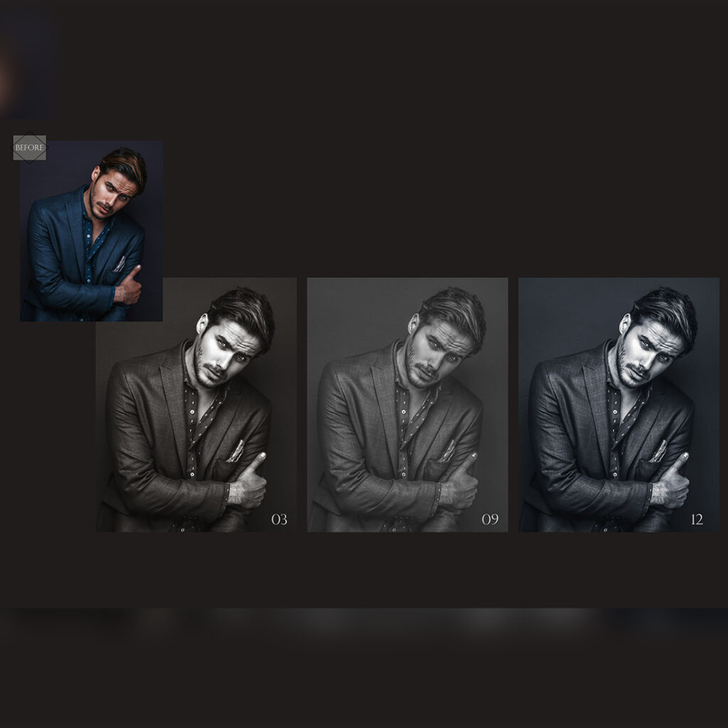 20 Black & White Portrait Photoshop Actions, Portrait ACR Preset, B & W ...