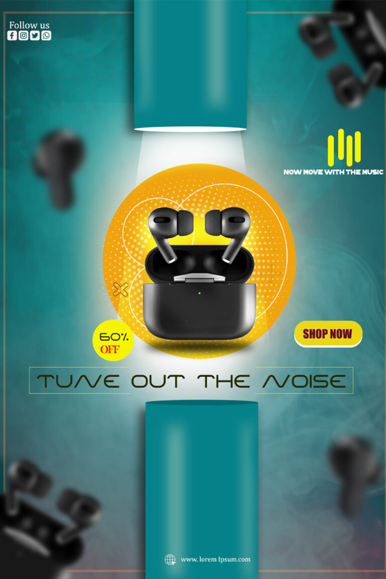 airpods flyer template - MasterBundles