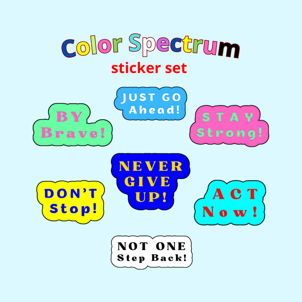 Color Spectrum Sticker Set - MasterBundles