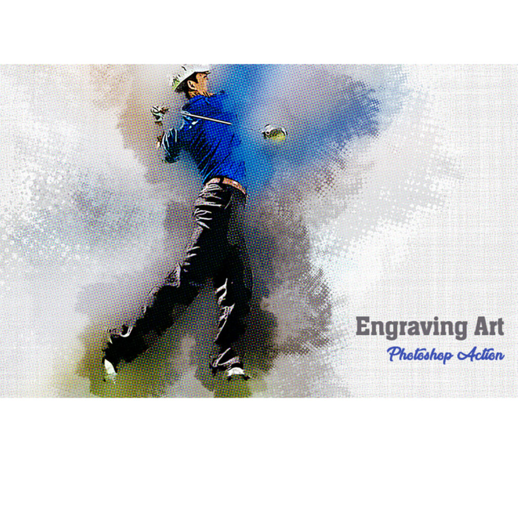 Engraving Art Photoshop Action - MasterBundles