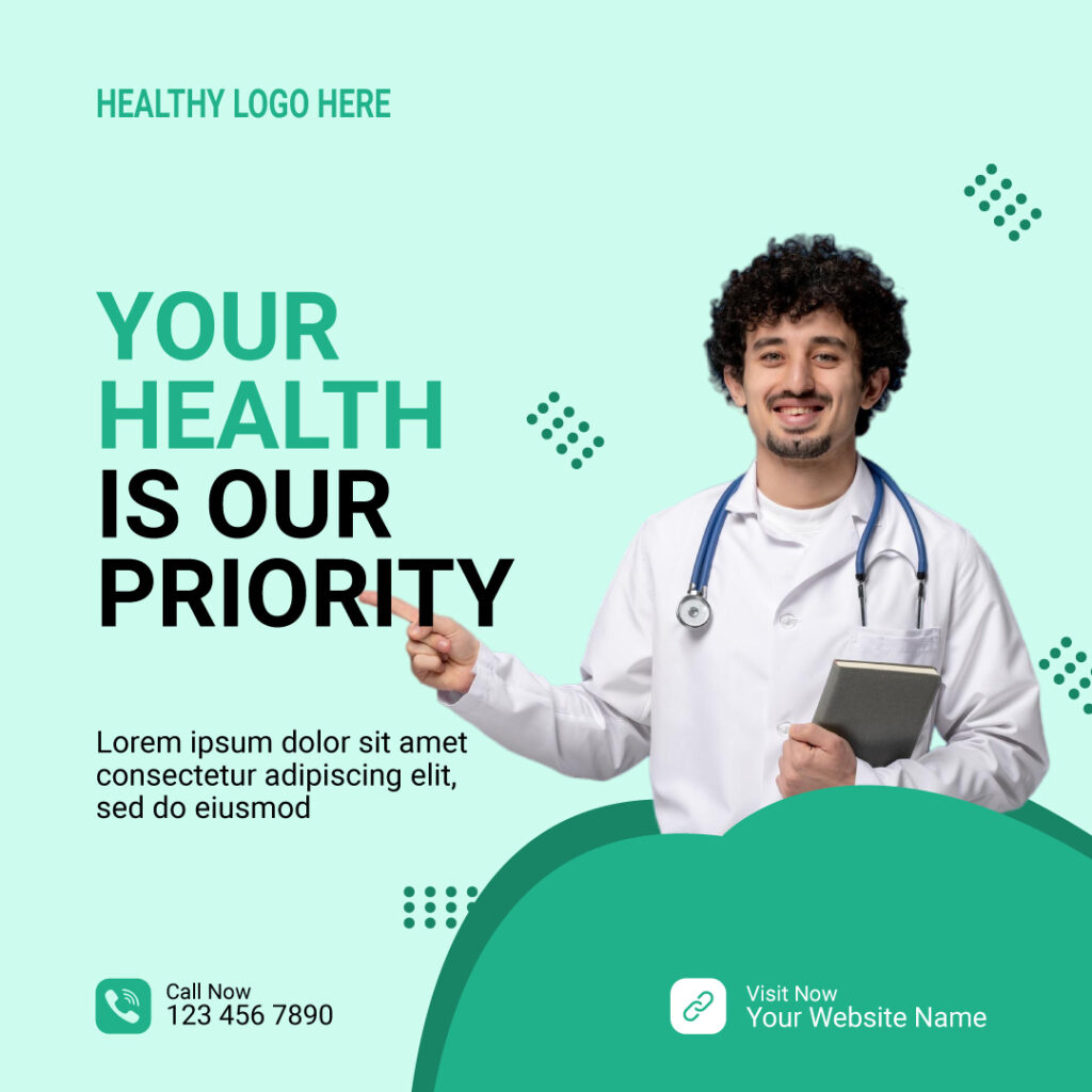 Medical Social Media Post Design - MasterBundles