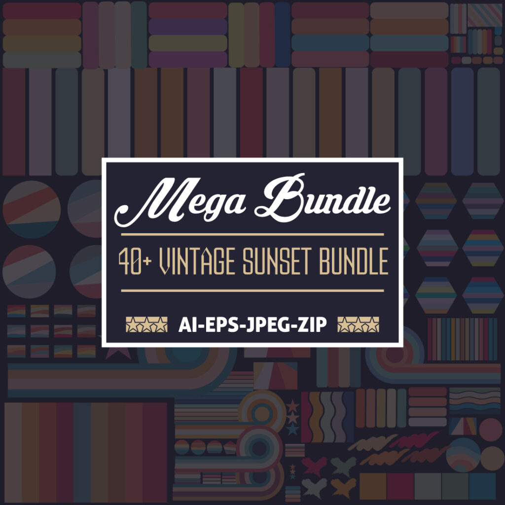 Sunset, Retro sunset circle, Vintage sunset background, Vintage sun ...