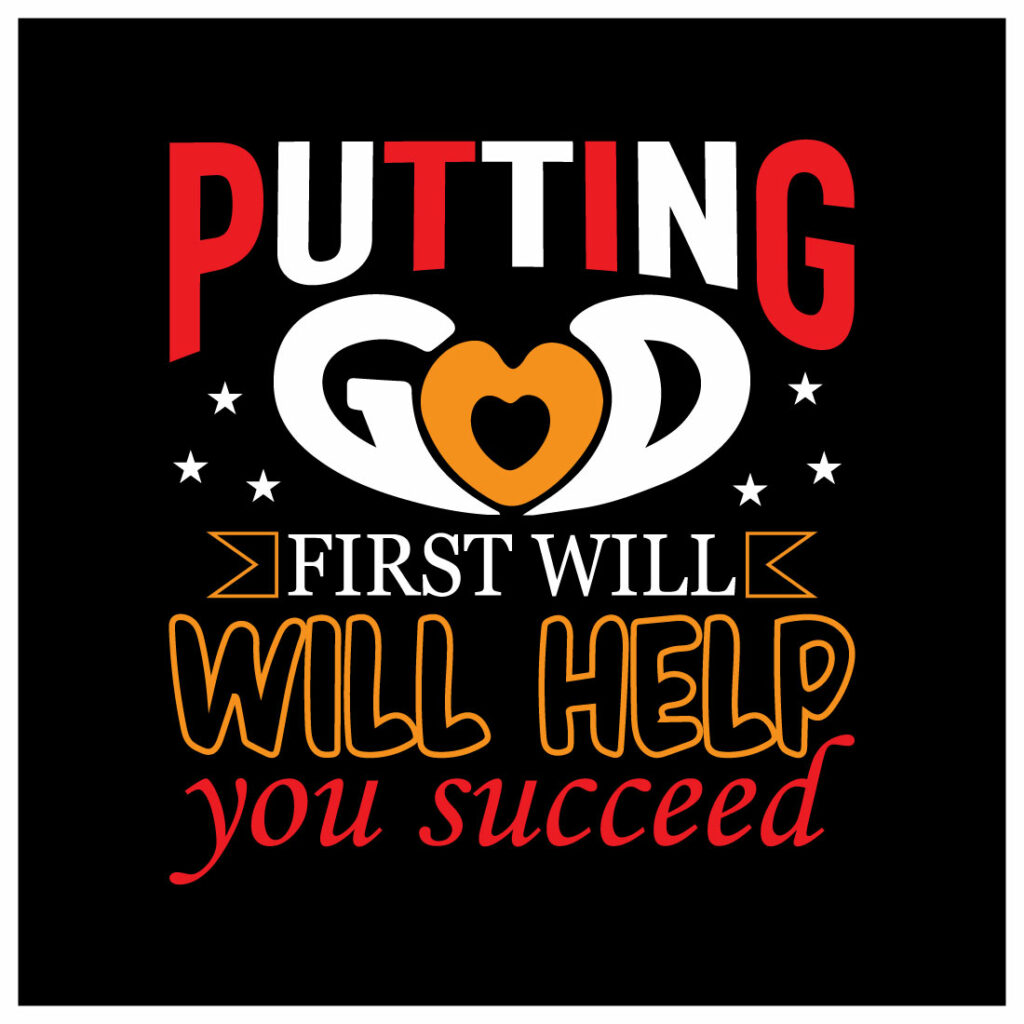 Putting God First Will Will Help You Succeed - MasterBundles