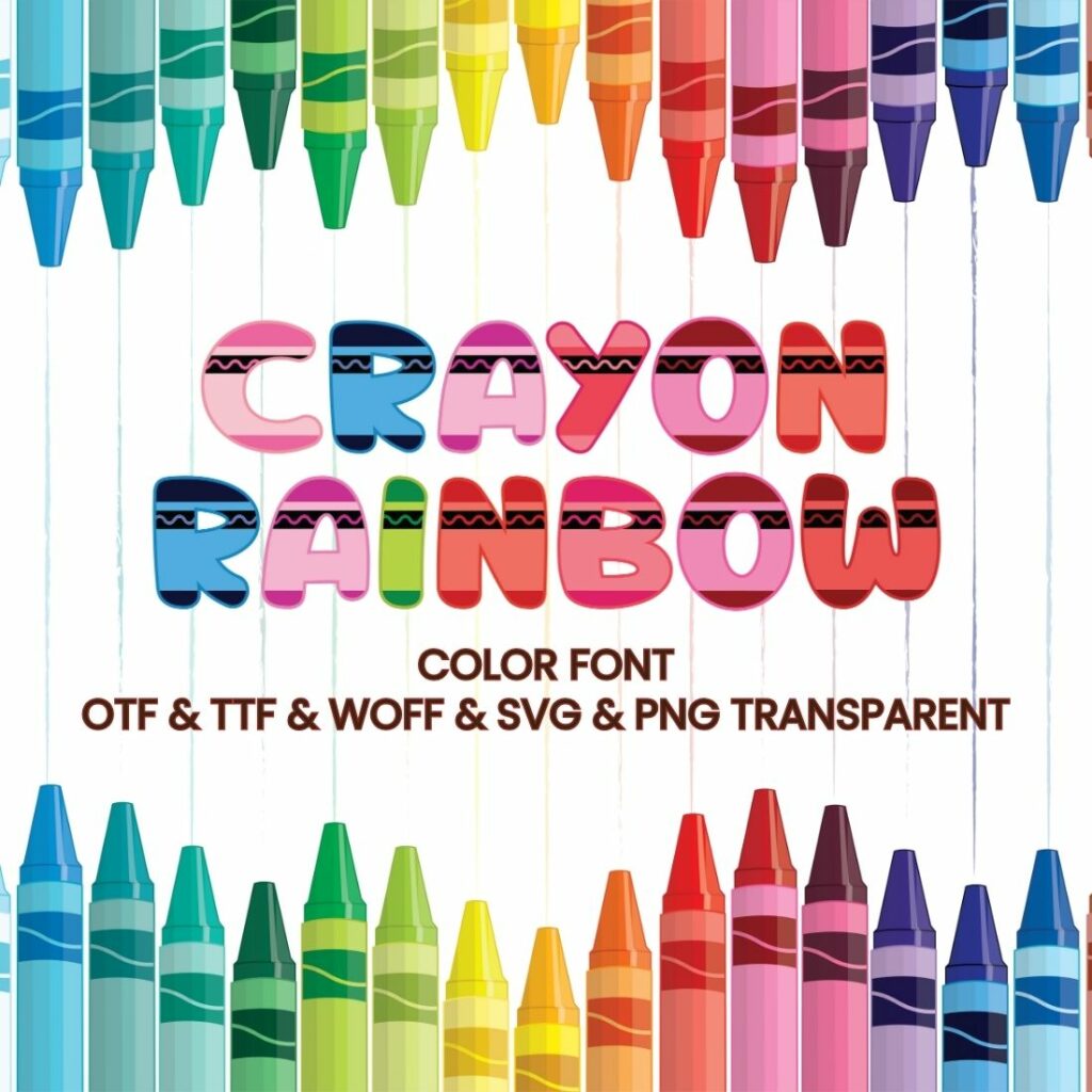 Crayon Rainbow - Color Font – MasterBundles