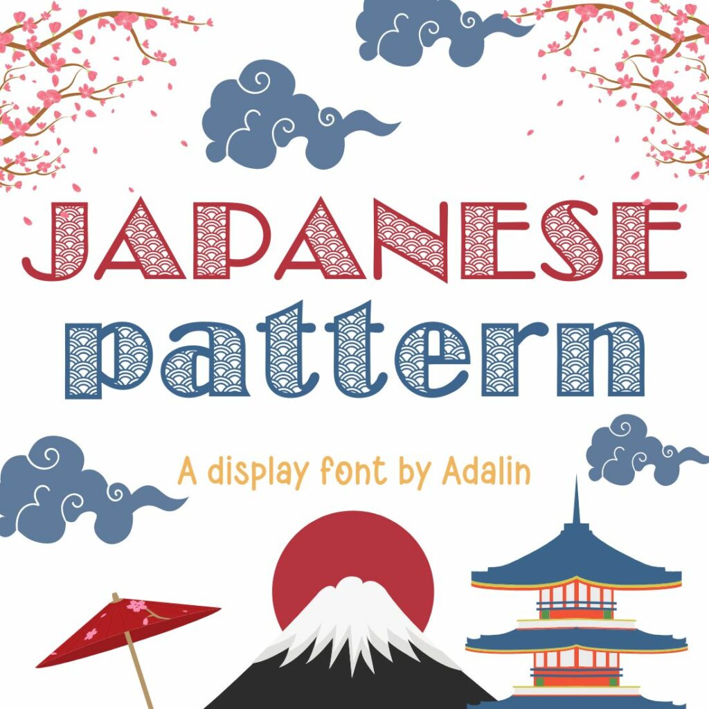 Japanese Pattern - Display Font - MasterBundles