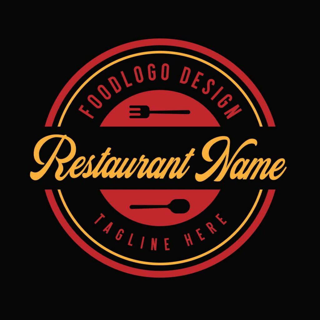 Food Logo Design Illustrator CC | 100% Editable & Customizable ...