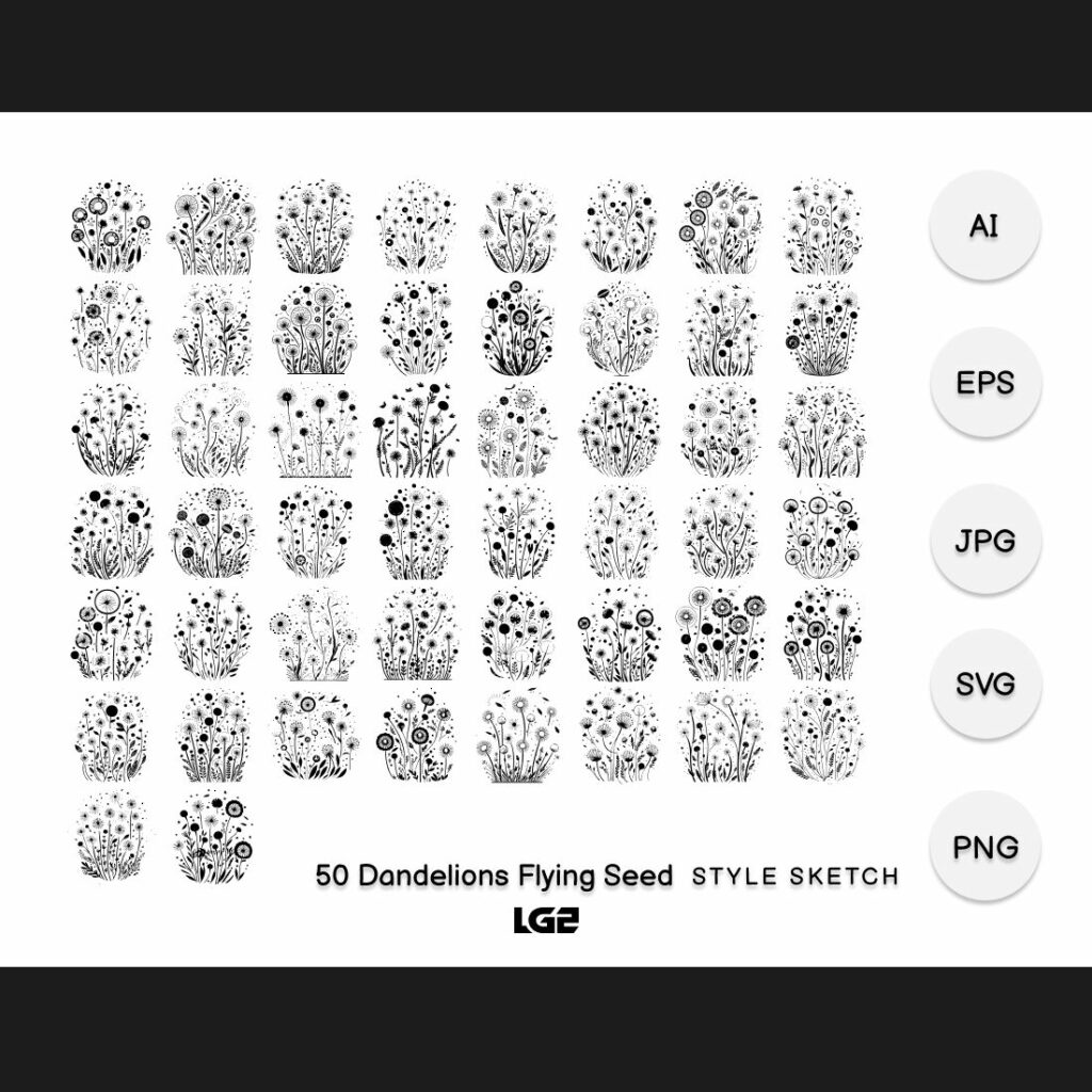 10 Flowers pattern designs bundle - MasterBundles