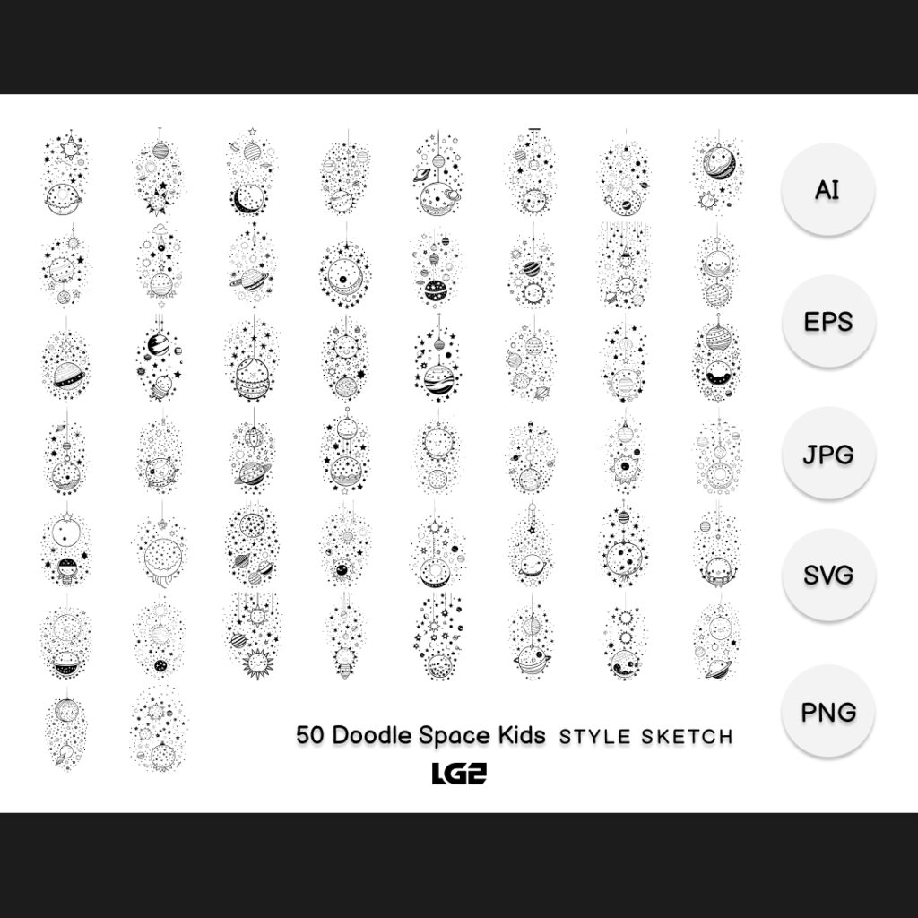 Creative Space Illustration Clipart Design Bundle V1 - MasterBundles