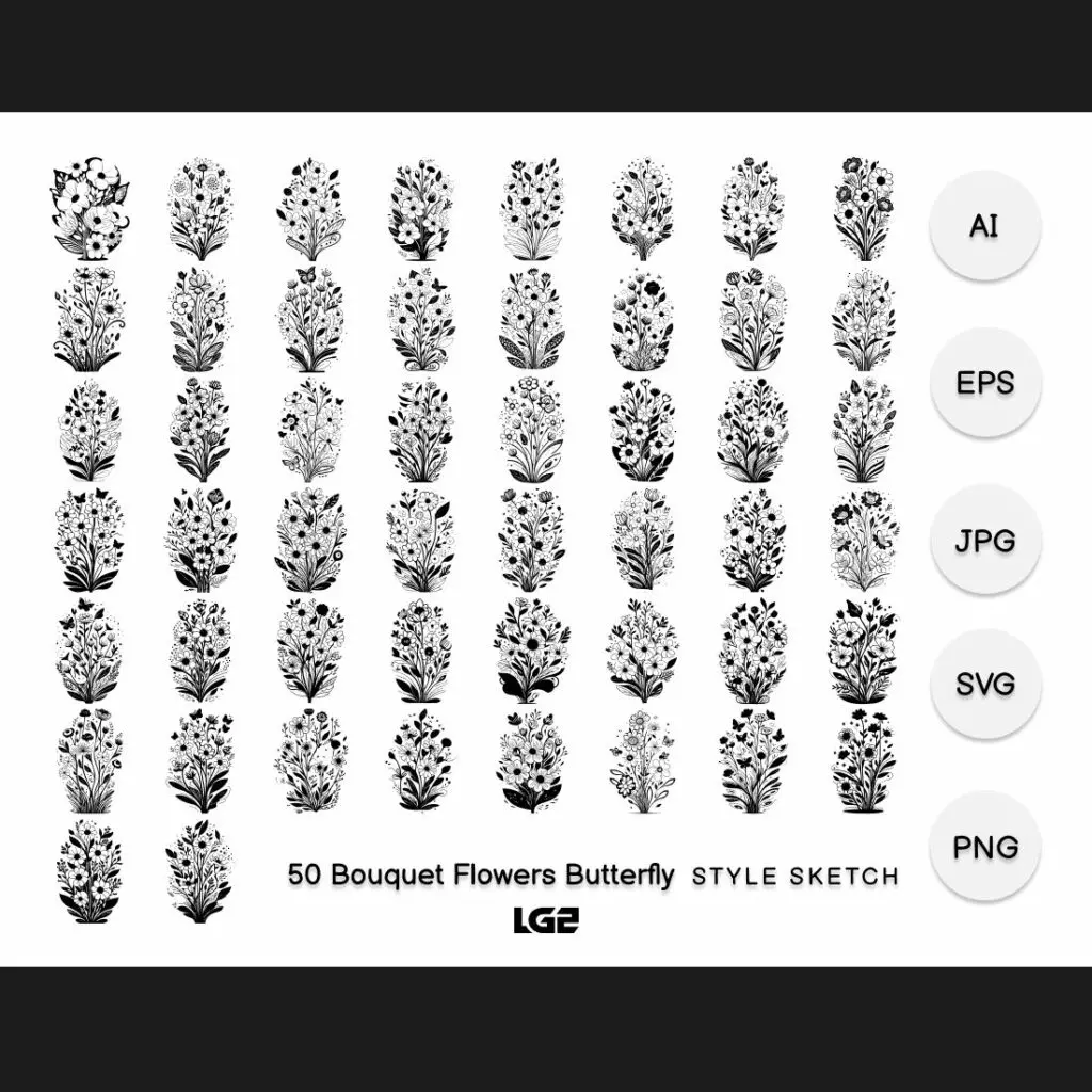 10 Flowers pattern designs bundle - MasterBundles 10 Flowers pattern designs bundle - MasterBundles