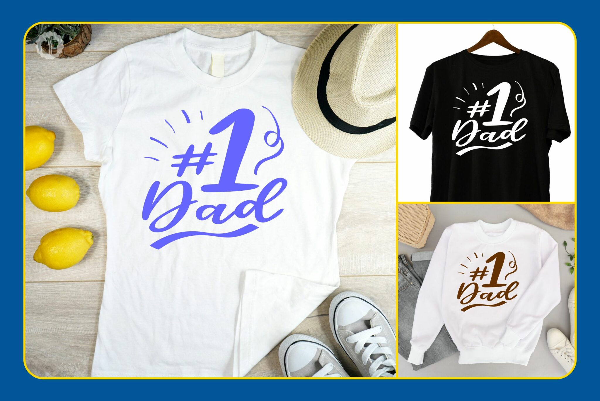 No.1 Dad SVG | Father’s Day SVG, DXF, EPS, JPG, PNG & PDF Files ...