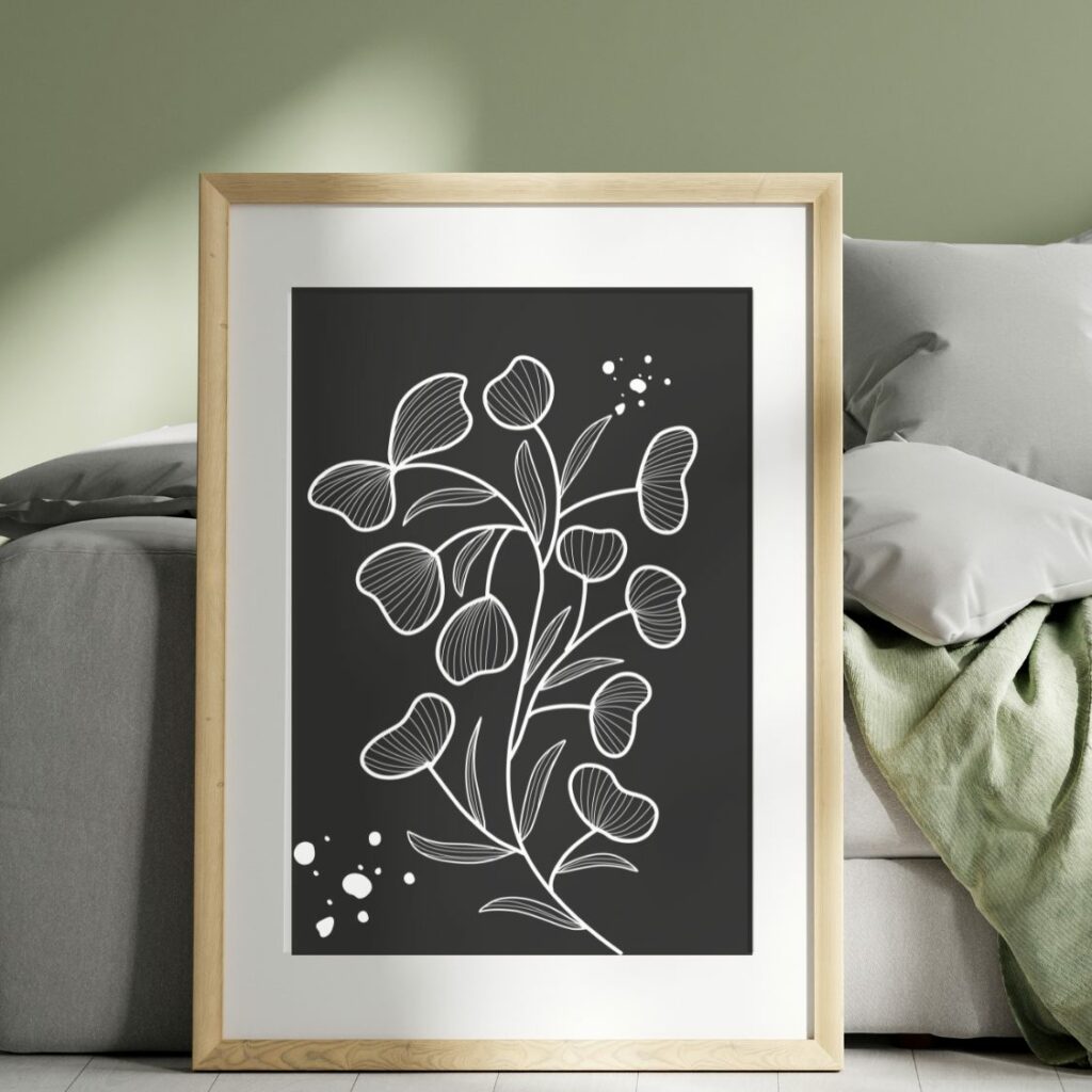 50 art print bundles, boho minimal wall art, floral beige wall decore ...