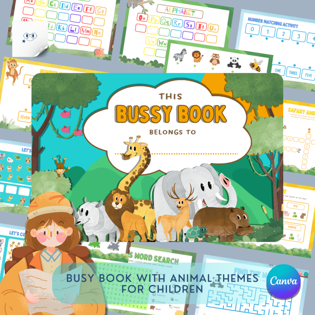 Busy Book With An Animal Theme for Children - Only 8 - MasterBundles