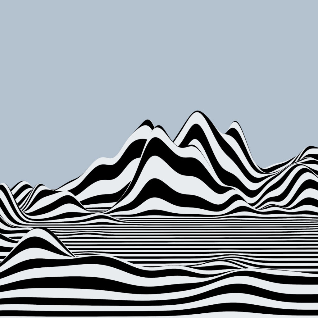 Striped Landscape Background - MasterBundles