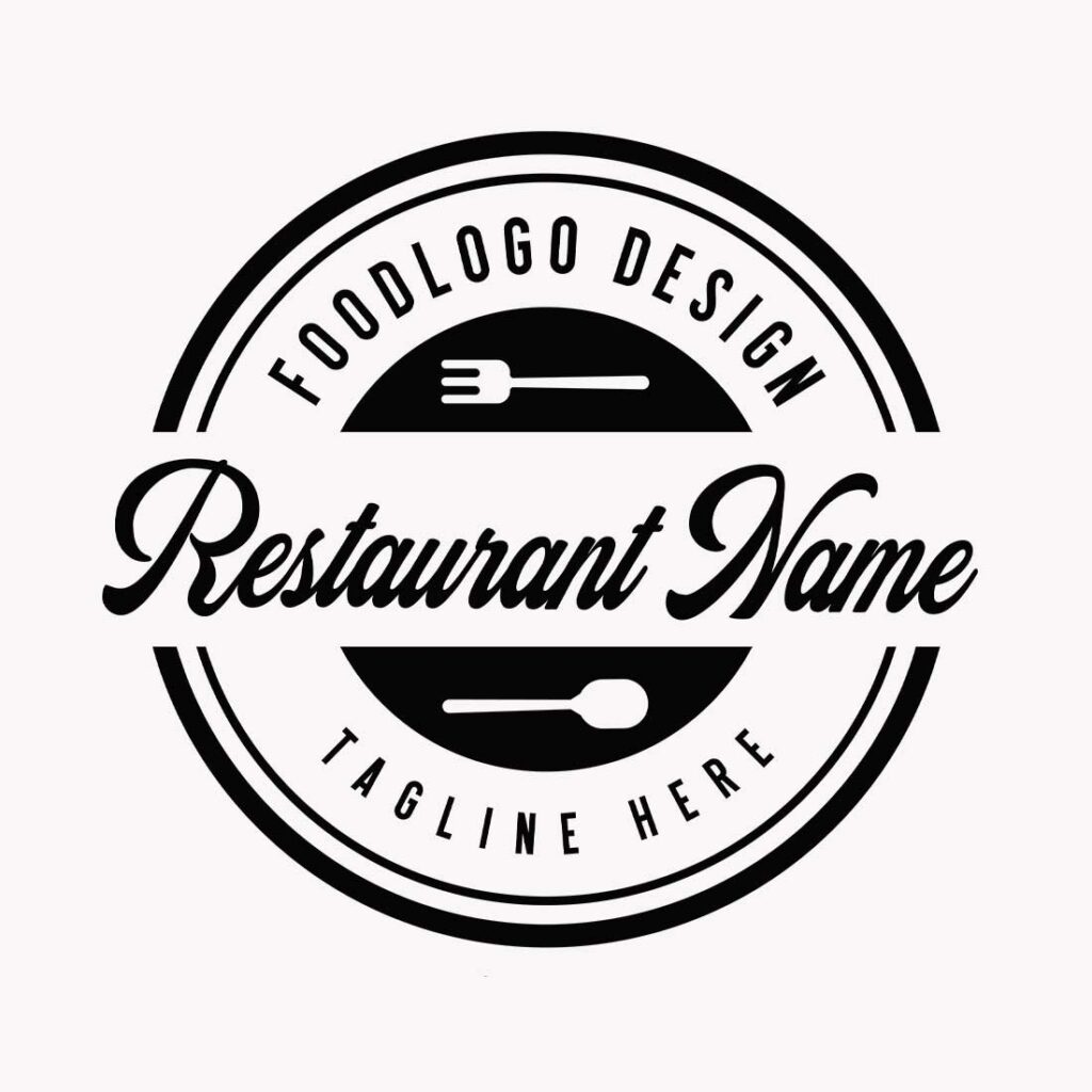 Food Logo Design Illustrator CC | 100% Editable & Customizable ...