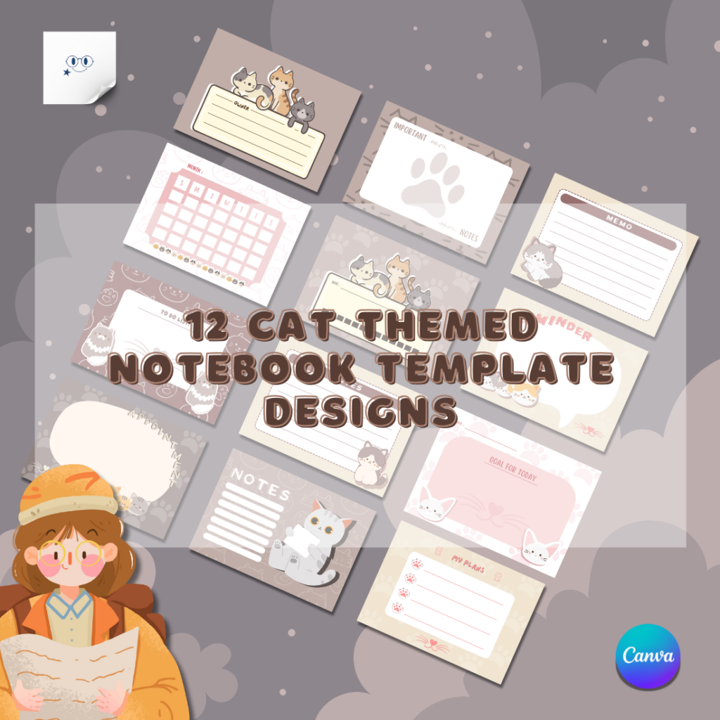 12 Cute Cat Theme for Notebook and Planner - Only 8 - MasterBundles