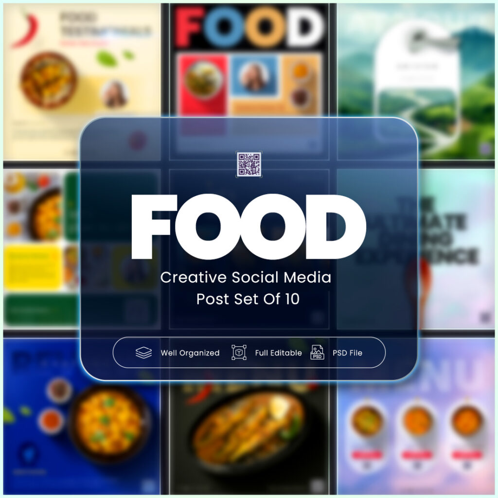 Food Creative Social Media Post Set Of 10 - MasterBundles