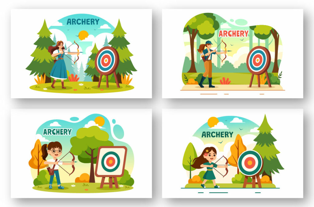 10 Archery Sport Illustration - MasterBundles