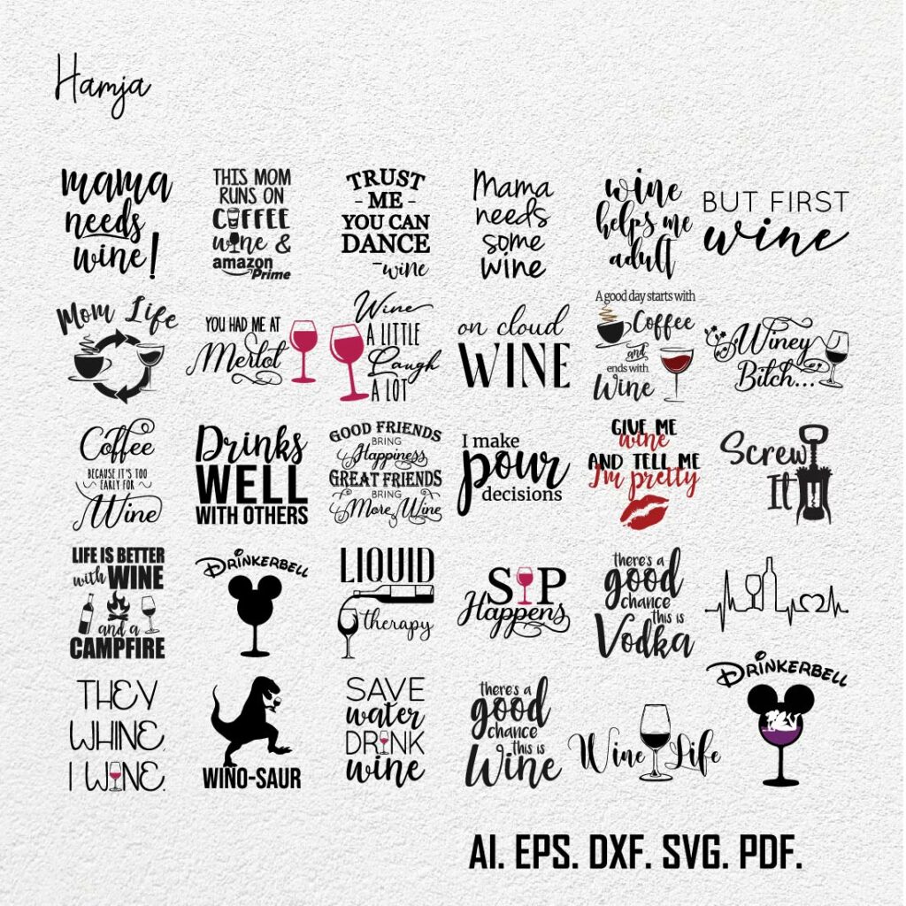 Wine Quotes Svg Bundle, Wine Svg, Drinking Svg, Wine Quotes, Wine glass ...