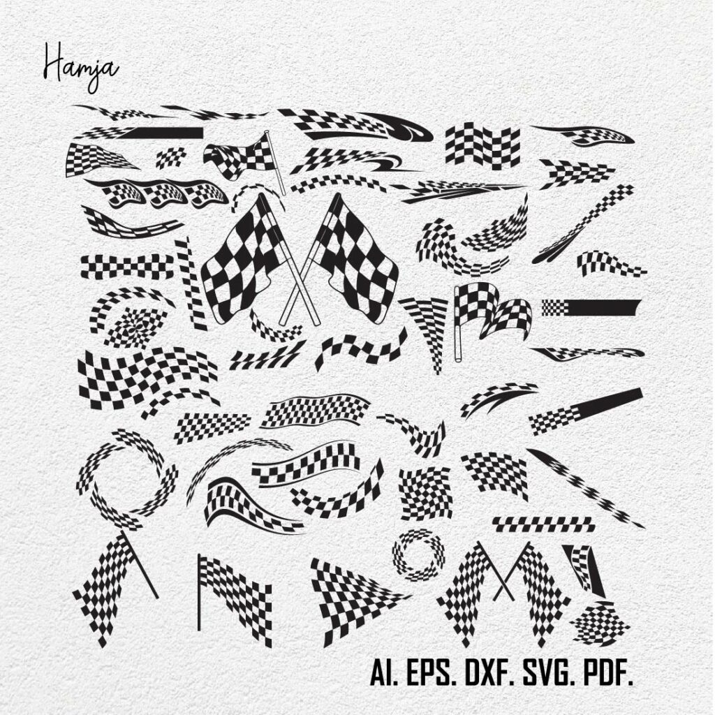 Racing Flag, Race Flag, Silhouette Studio, Vinyl Decal, T-shirt Design ...