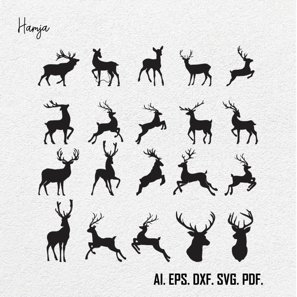 REINDEER SVG, Reindeer Bundle Svg, Cute Reindeer Svg, Cartoon Reindeers ...