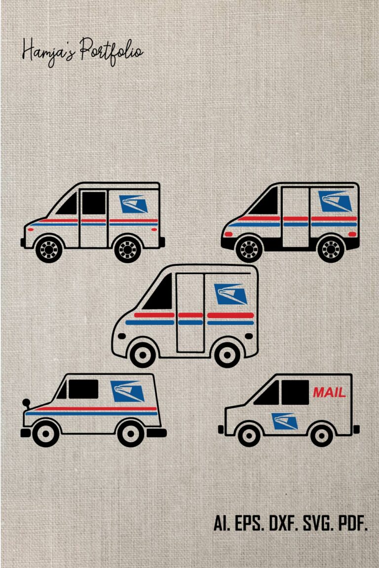 Mail Truck SVG File, Postal Truck SVG, Post Office Clip Art, Delivery ...