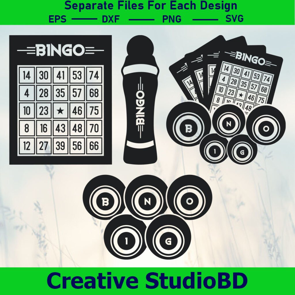 Bingo SVG Bundle, Bingo Balls Svg, Bingo Dauber Svg, Game Svg, Bingo ...