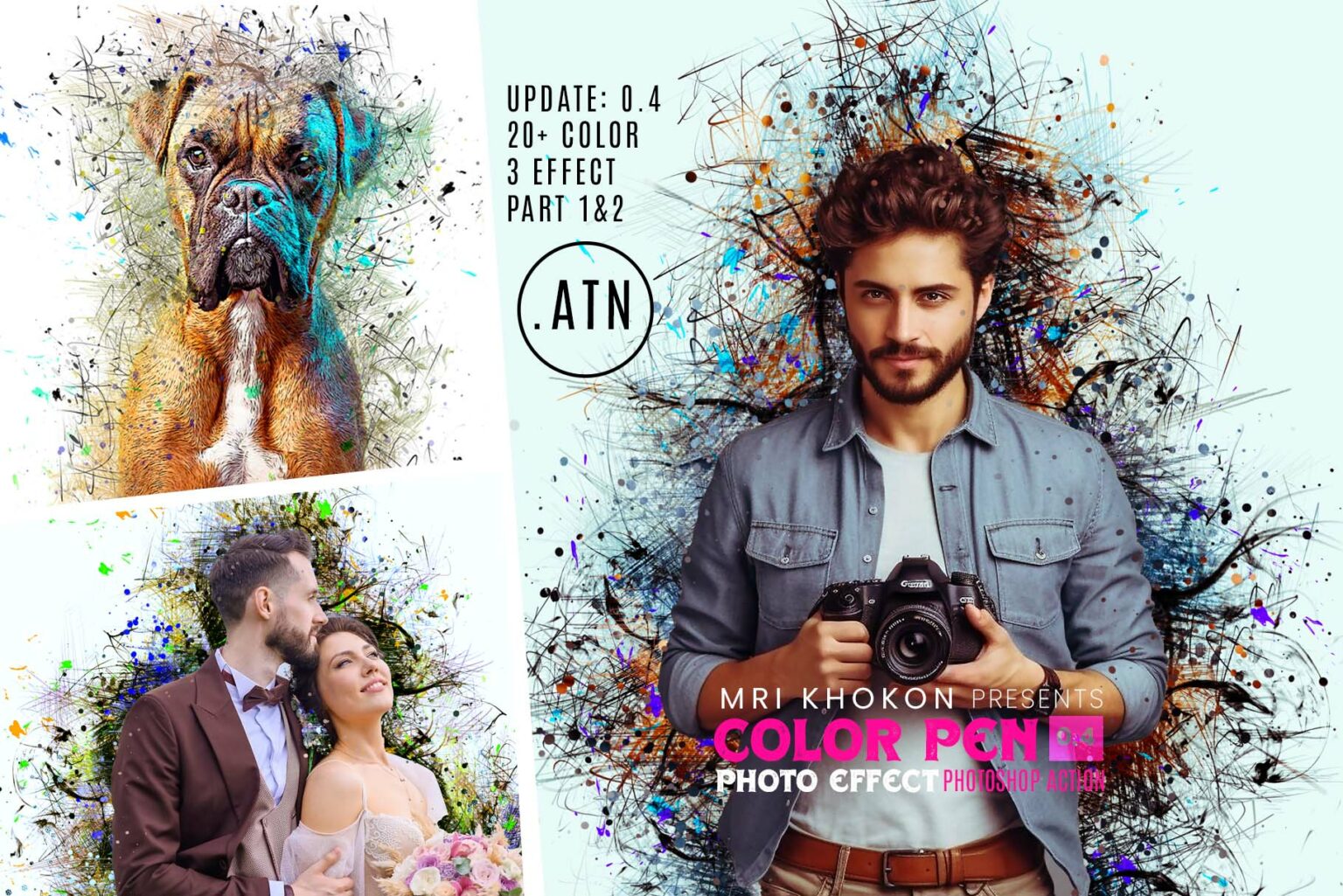 Color Pen Photoshop Action - MasterBundles