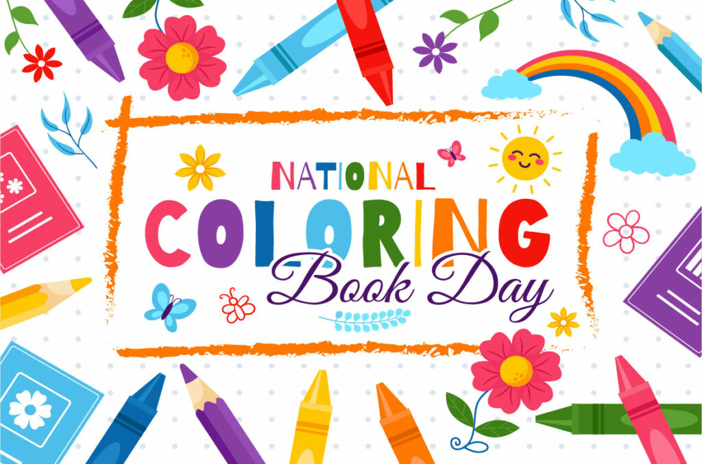 10 National Coloring Book Day Illustration - MasterBundles