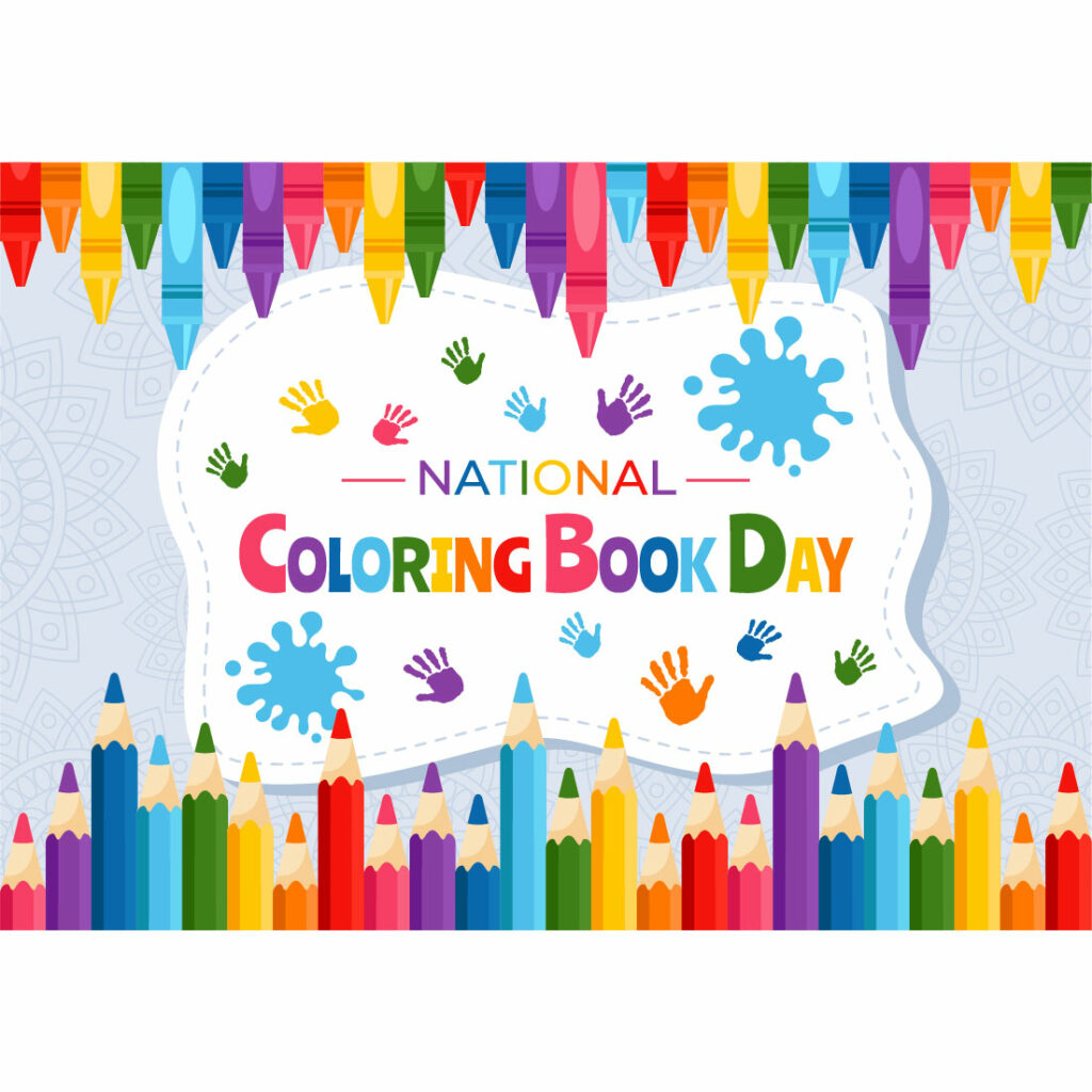 10 National Coloring Book Day Illustration - MasterBundles