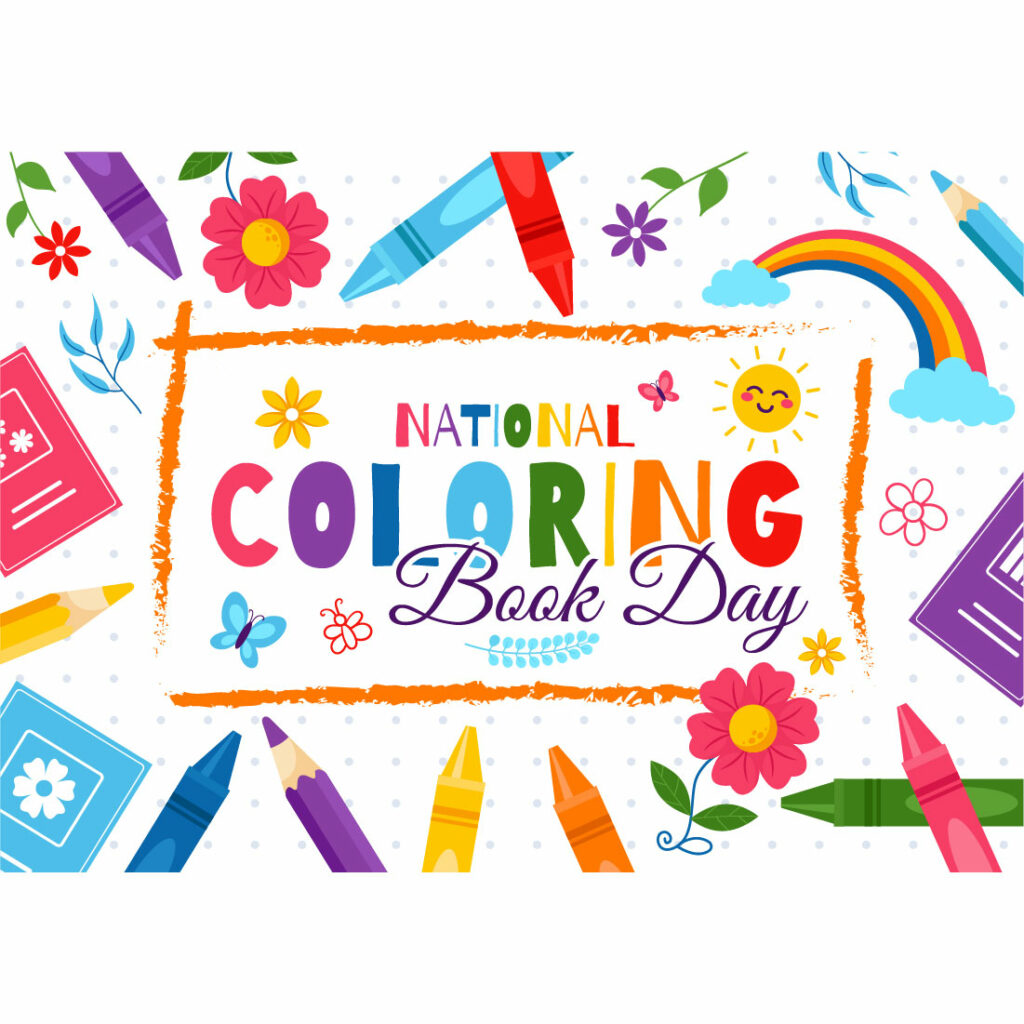 10 National Coloring Book Day Illustration - MasterBundles