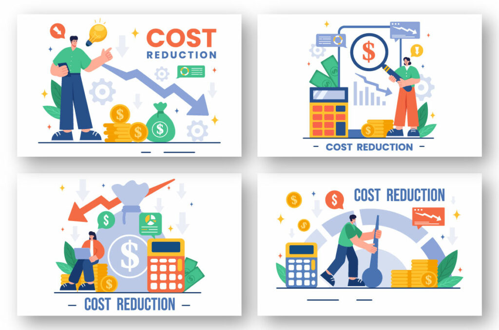 13 Cost Reduction Business Illustration - MasterBundles