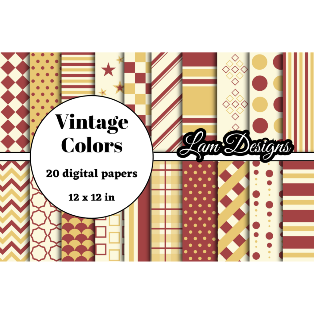 vintage digital papers - MasterBundles