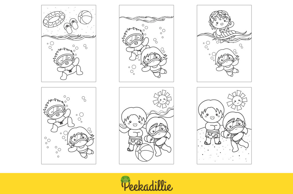 Happy dan Fun Holiday Time Summer Beach Swimming with Friends Water ...