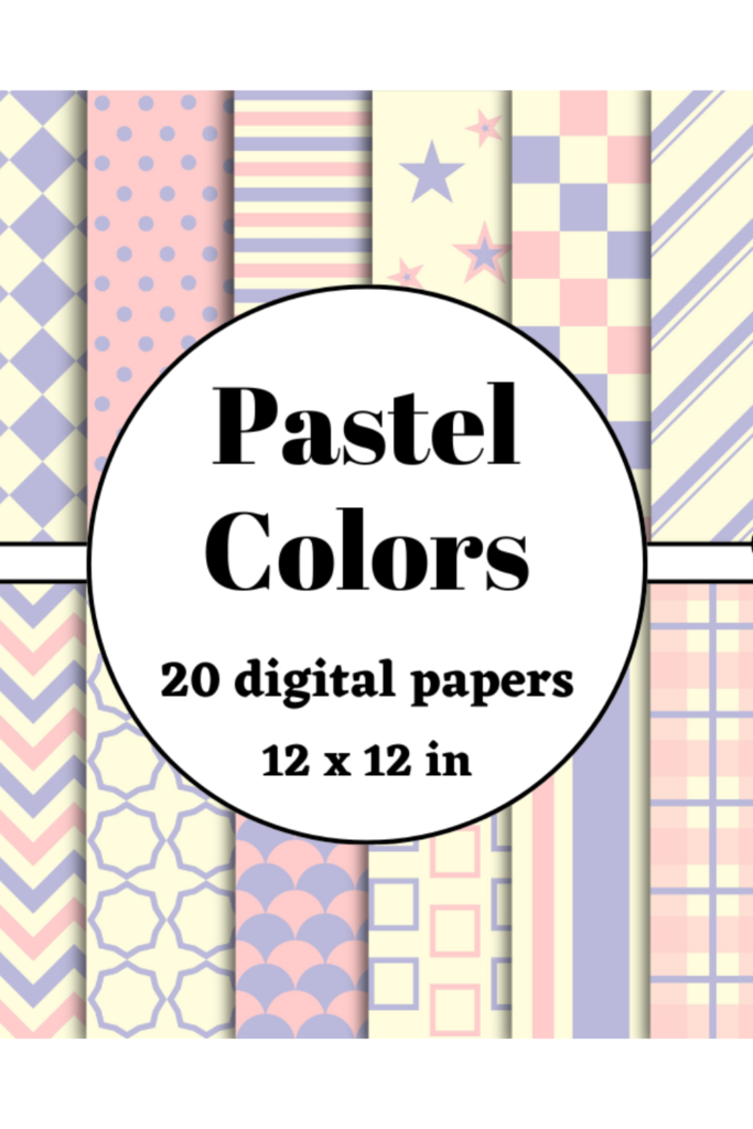 pastel colors digital papers - MasterBundles