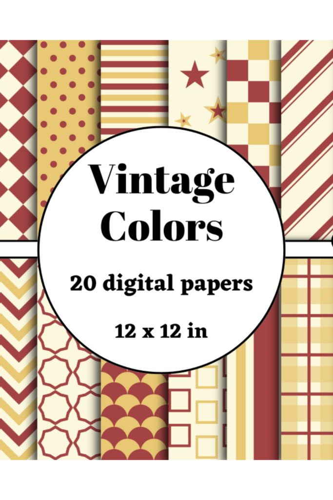 vintage digital papers - MasterBundles