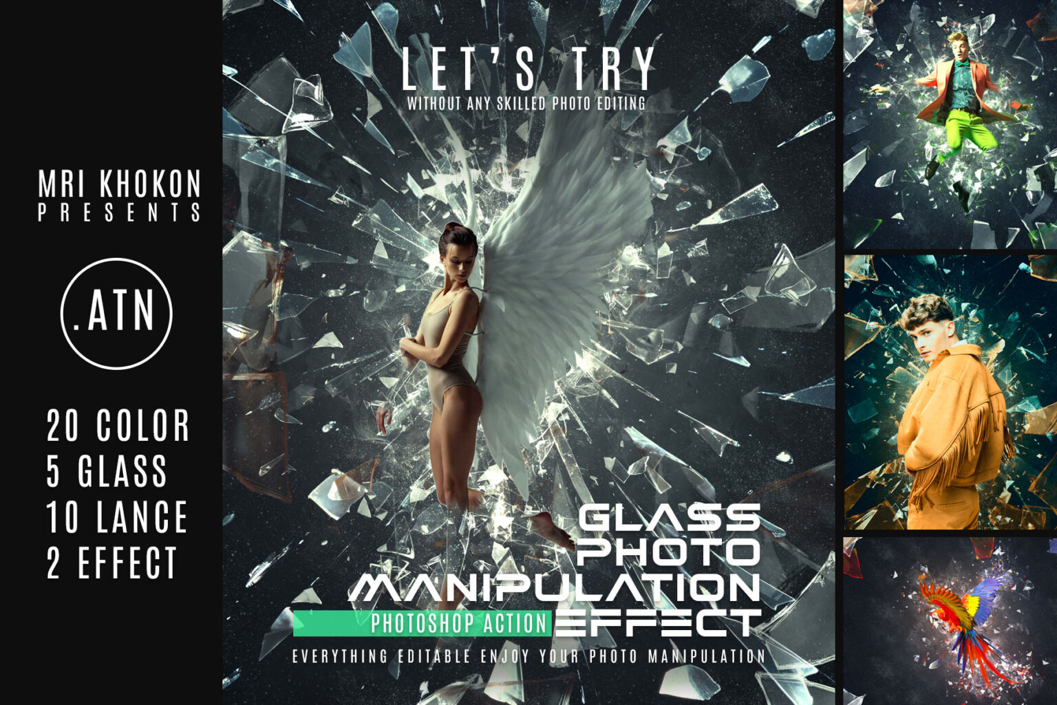 Glass Photo Manipulation Effect - MasterBundles