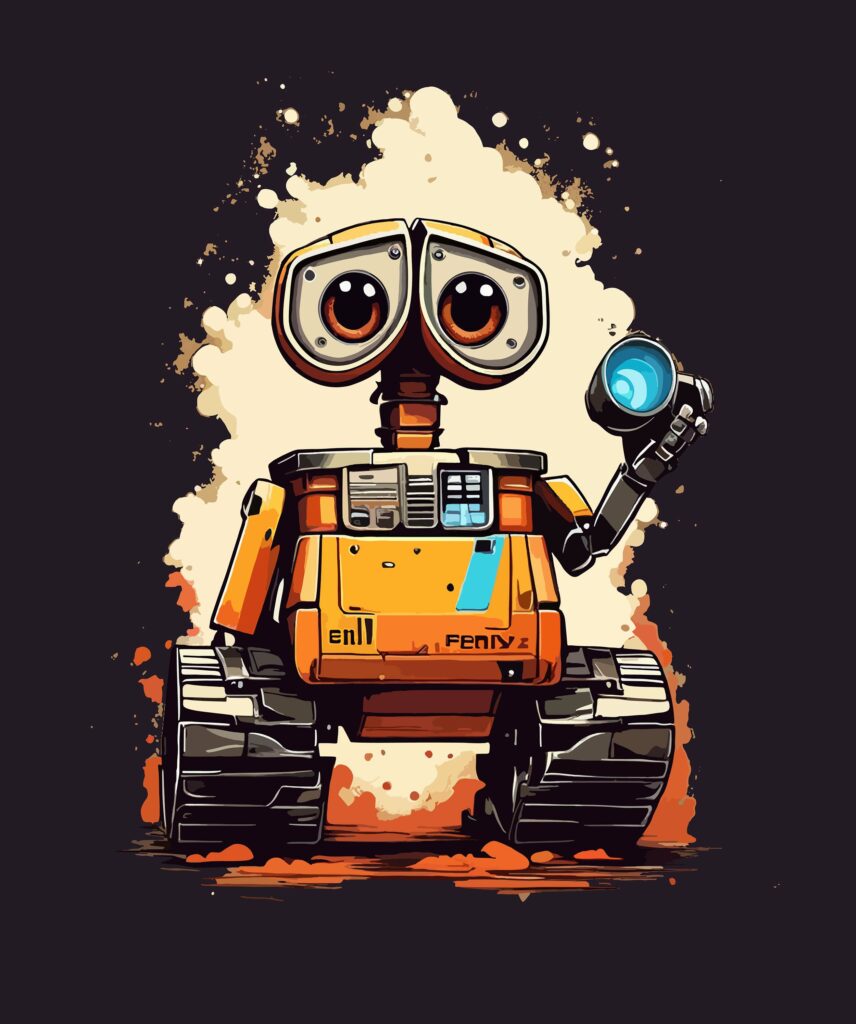 12 illustrations of cartoon robot , i love robots - MasterBundles
