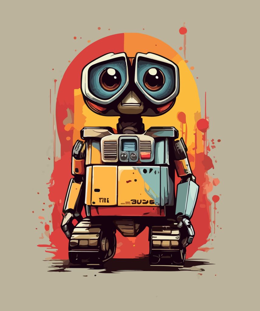 12 illustrations of cartoon robot , i love robots - MasterBundles
