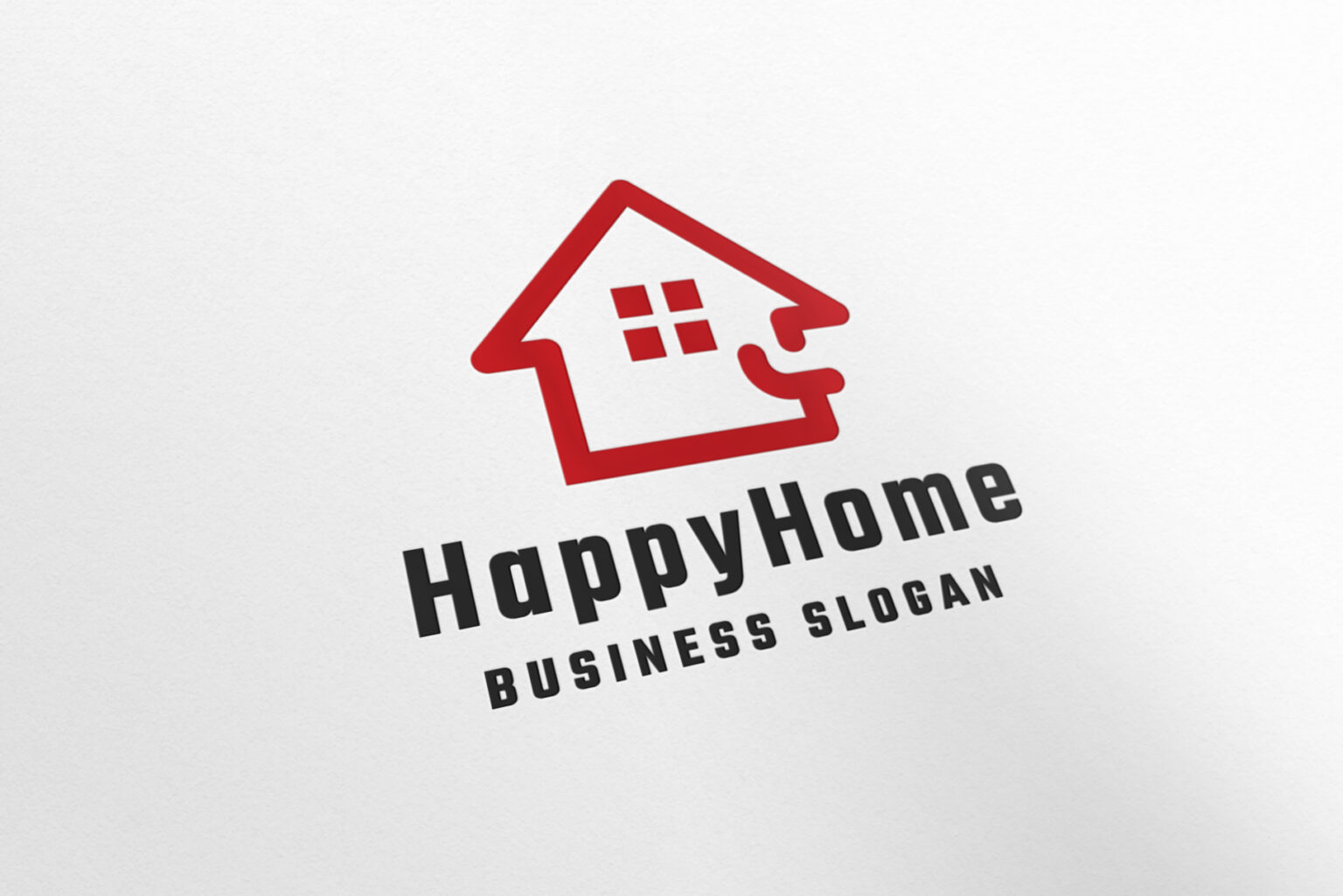 Happy Home Real Estate Logo - MasterBundles