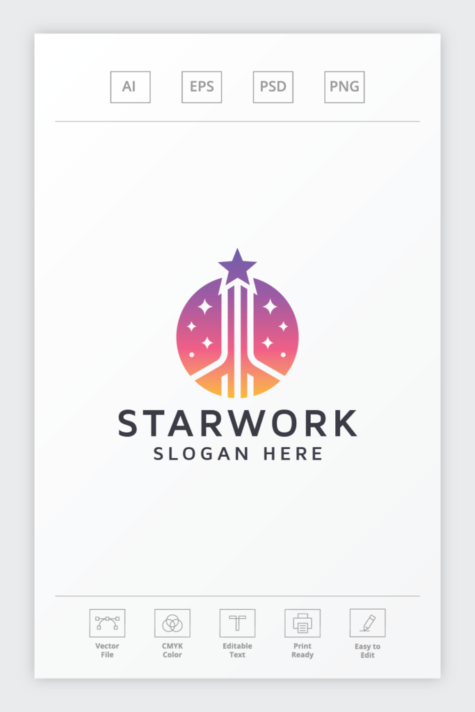 Business Star Work Logo - MasterBundles