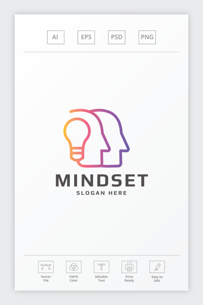 Mindset Idea Human Logo - MasterBundles