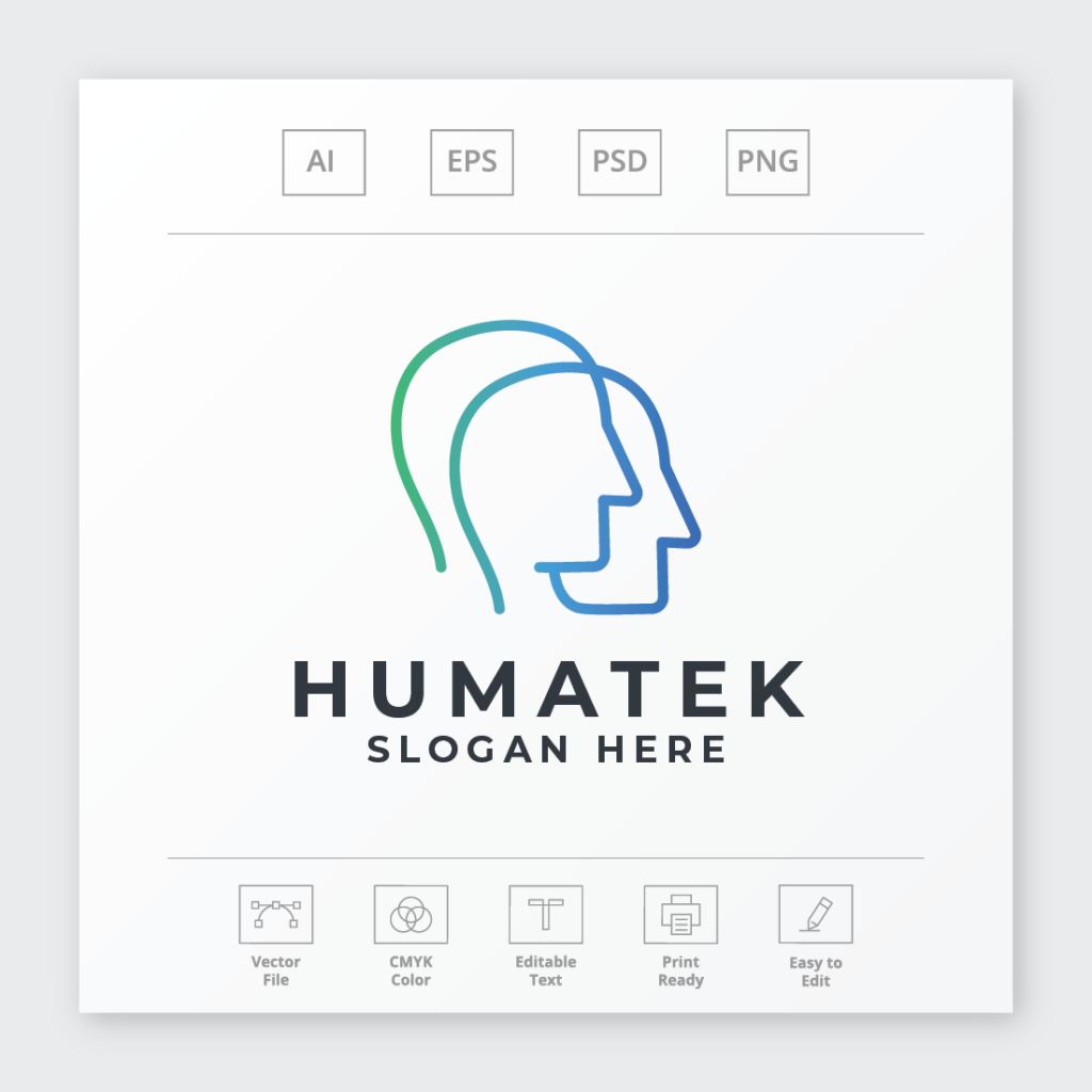 Human Mind Technology Logo - MasterBundles