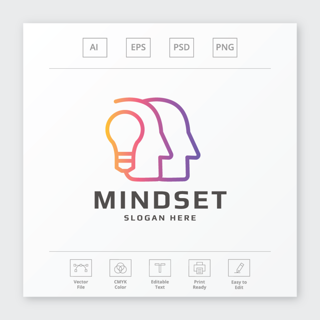 Mindset Idea Human Logo - MasterBundles