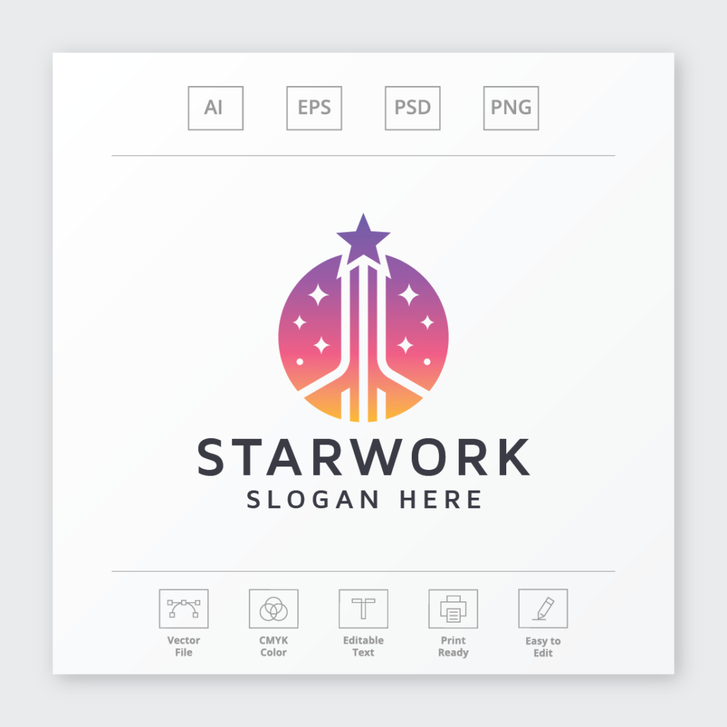 Business Star Work Logo - MasterBundles